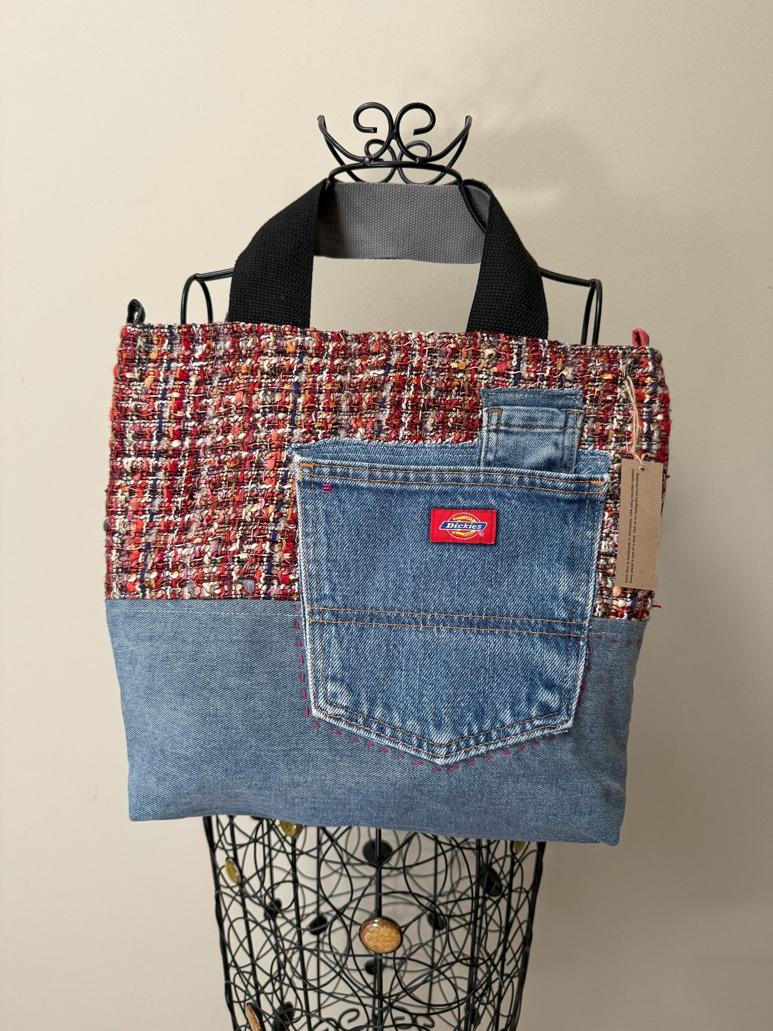 Unique Upcycled Denim Crossbody Bag/eco-friendly Tote/messenger Bag - Etsy