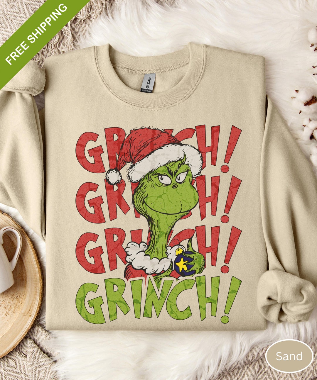 Vintage Grinch Christmas Sweatshirt: Retro Holiday Fashion - Etsy
