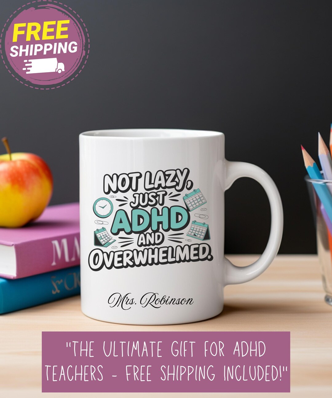 ADHD Awareness Mug: Funny Mental Health Quote Coffee Cup - Etsy
