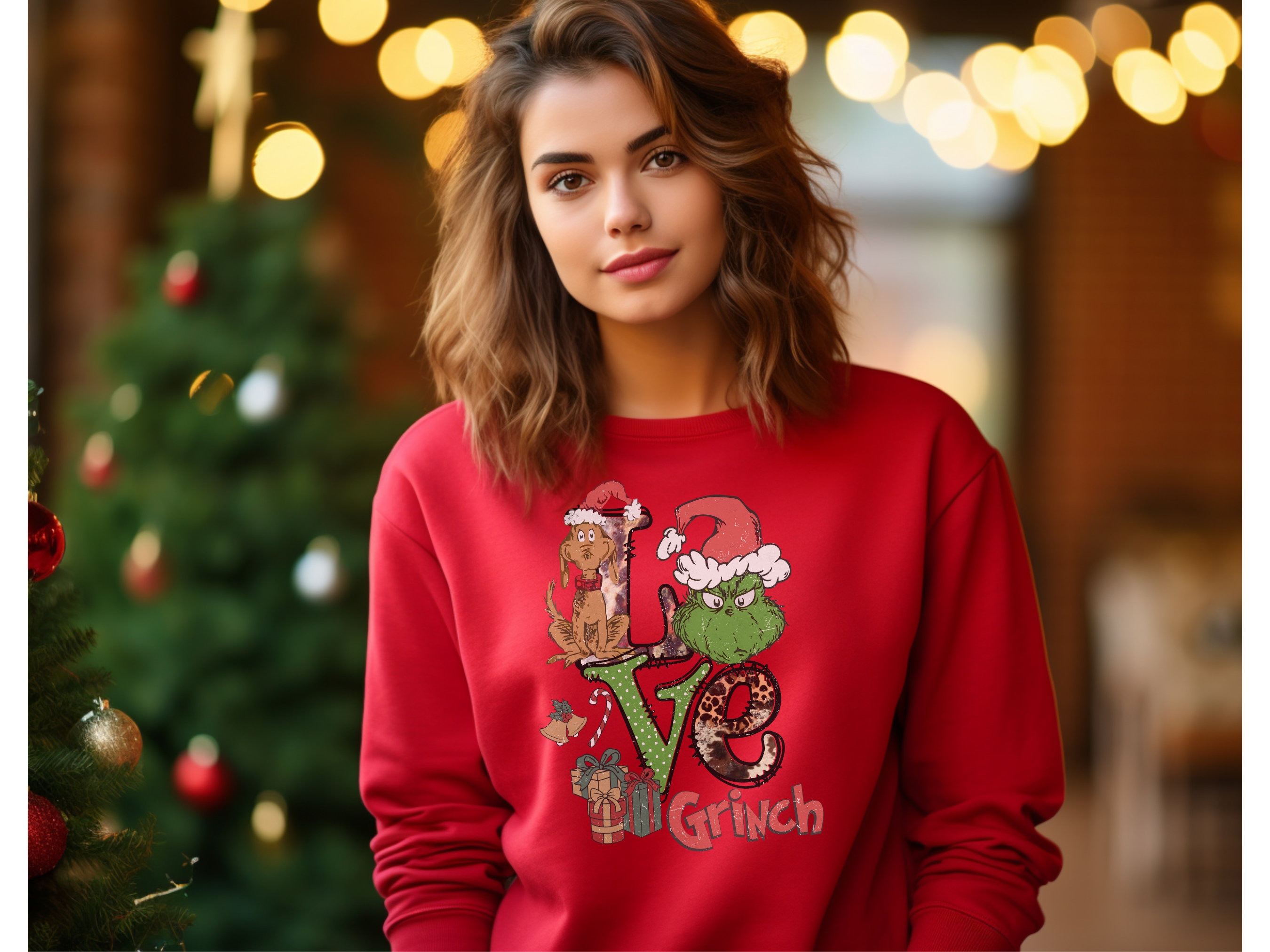 Love Grinch Xmas Sweatshirt, Vintage Xmas Sweater, Retro Christmas Tee ...
