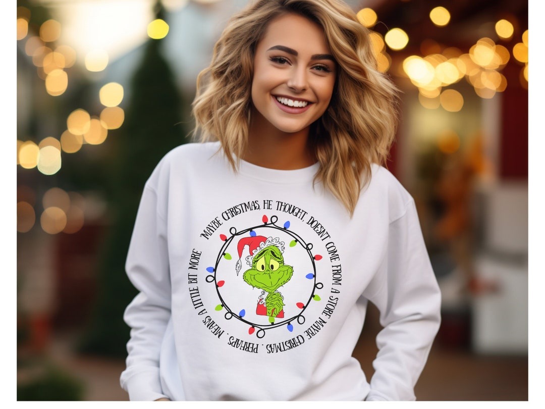 Grinch Thoughts Christmas Sweatshirt,grinch Christmas Sweater, Grinch ...
