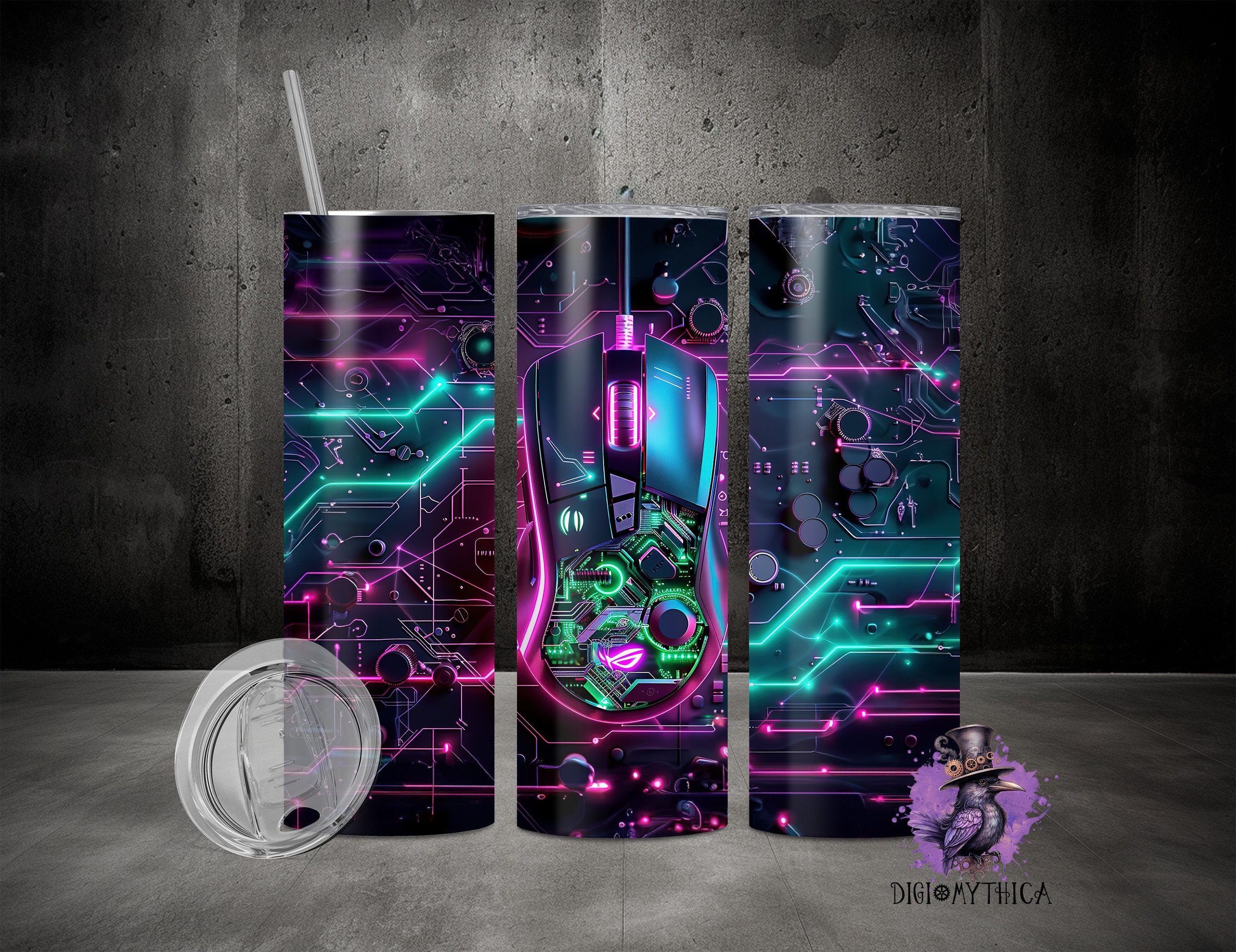 Computer Gamer Tumbler Wrap Png, 20oz Computer Tech Design, Geek ...