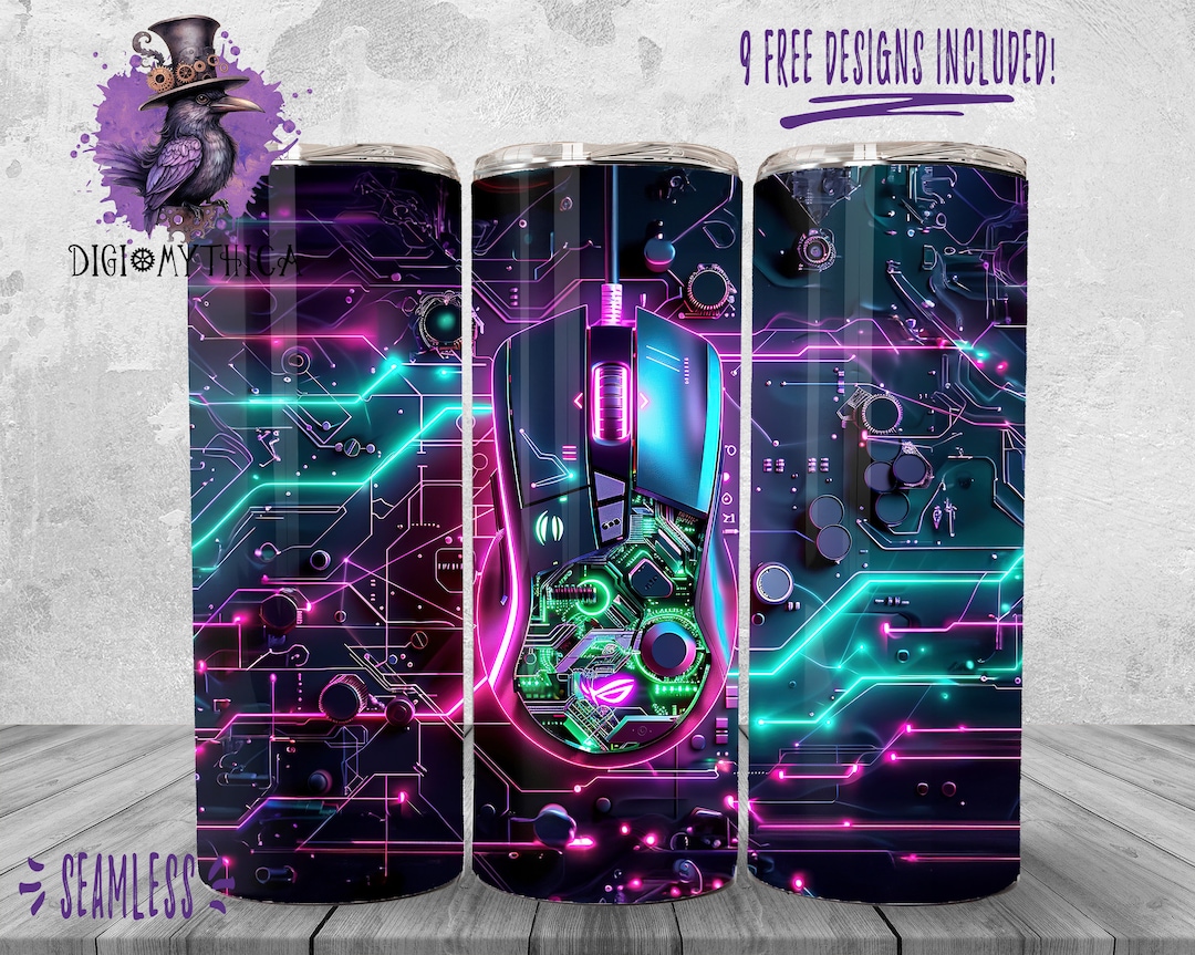 Computer Gamer Tumbler Wrap Png, 20oz Computer Tech Design, Geek ...