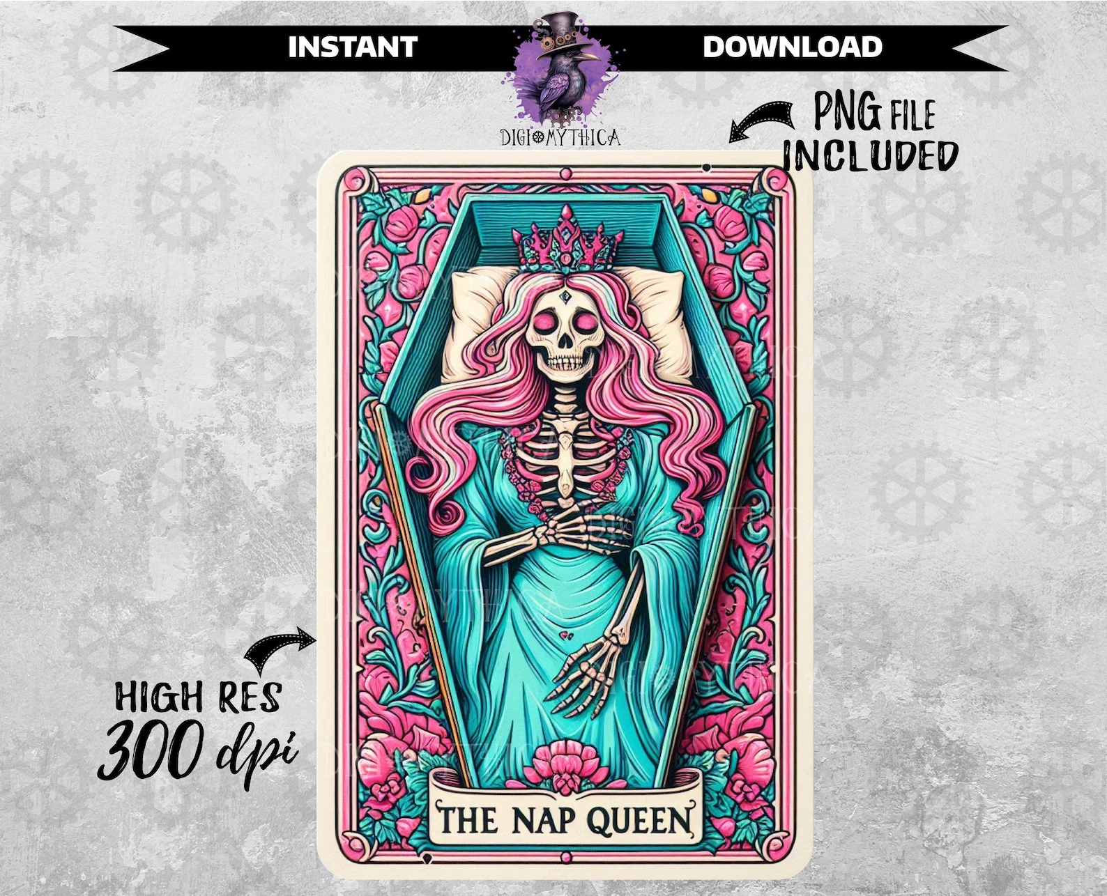 Nap Queen Tarot Card PNG File, Tarotcards PNG Sublimation Download ...