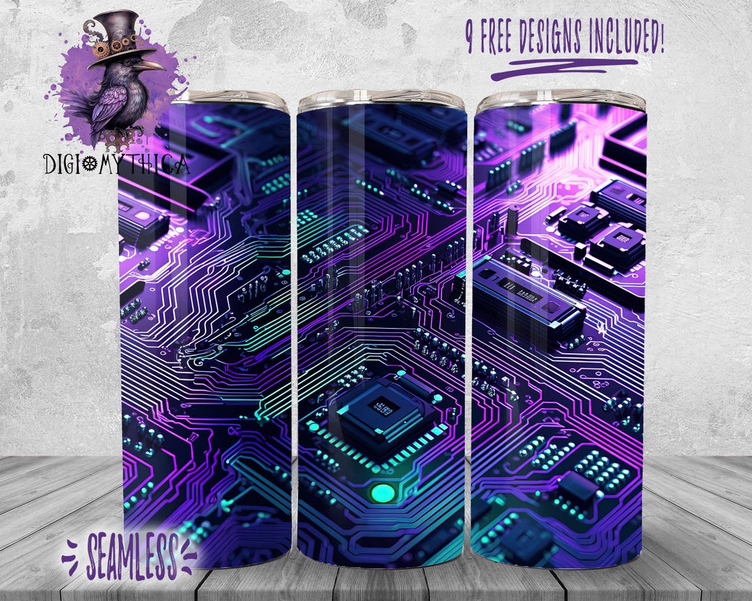 Computer Gamer Tumbler Wrap Png, 20oz Computer Tech Design, Geek ...