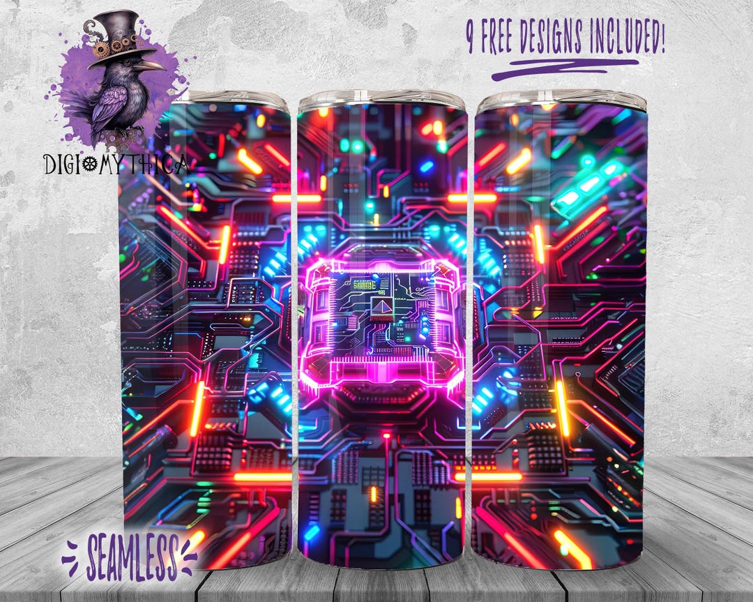 Computer Gamer Tumbler Wrap Png, 20oz Computer Tech Design, Geek ...