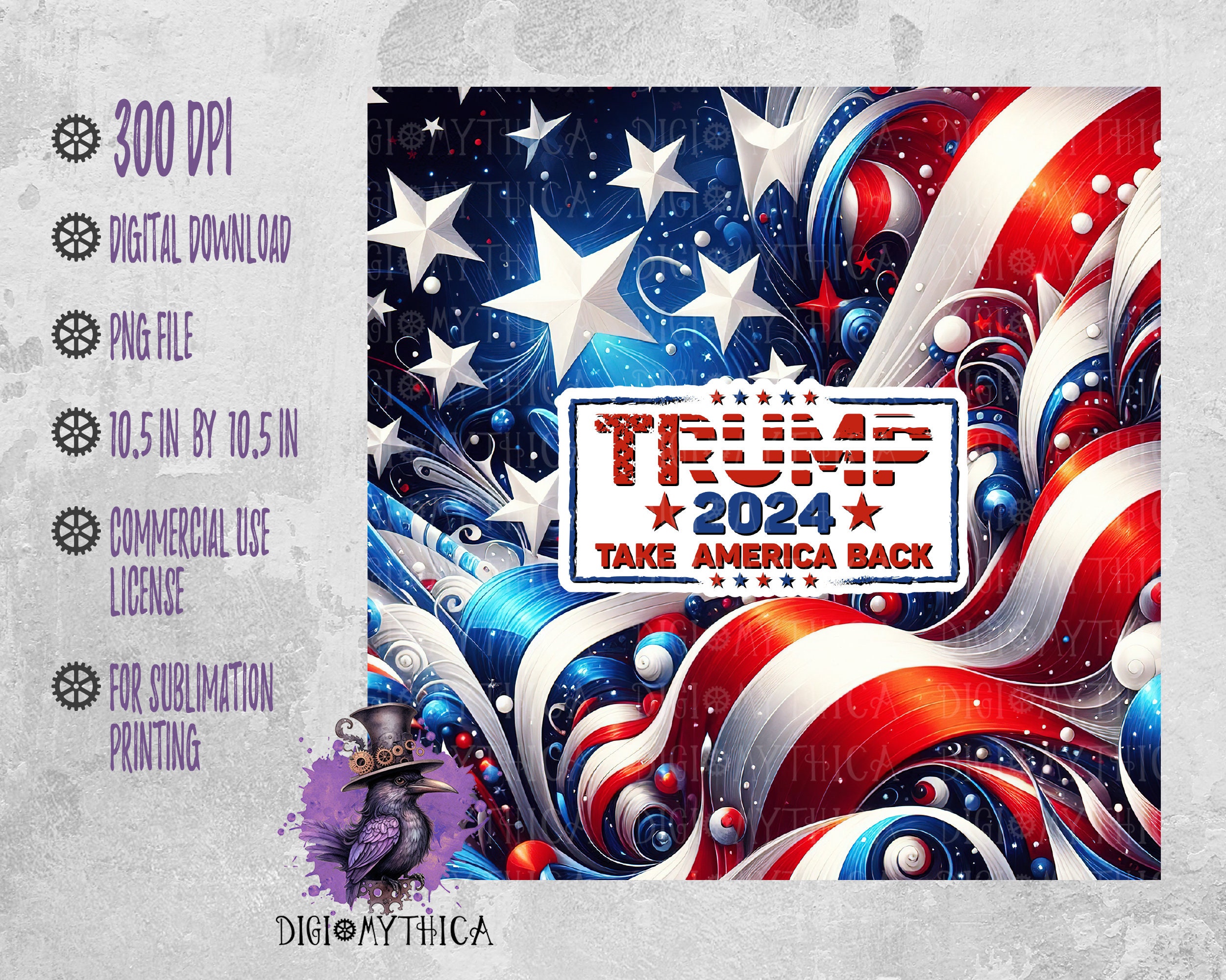 Trump 2024 Wind Spinner Png, 10in Conservative Patriot Windspinner ...