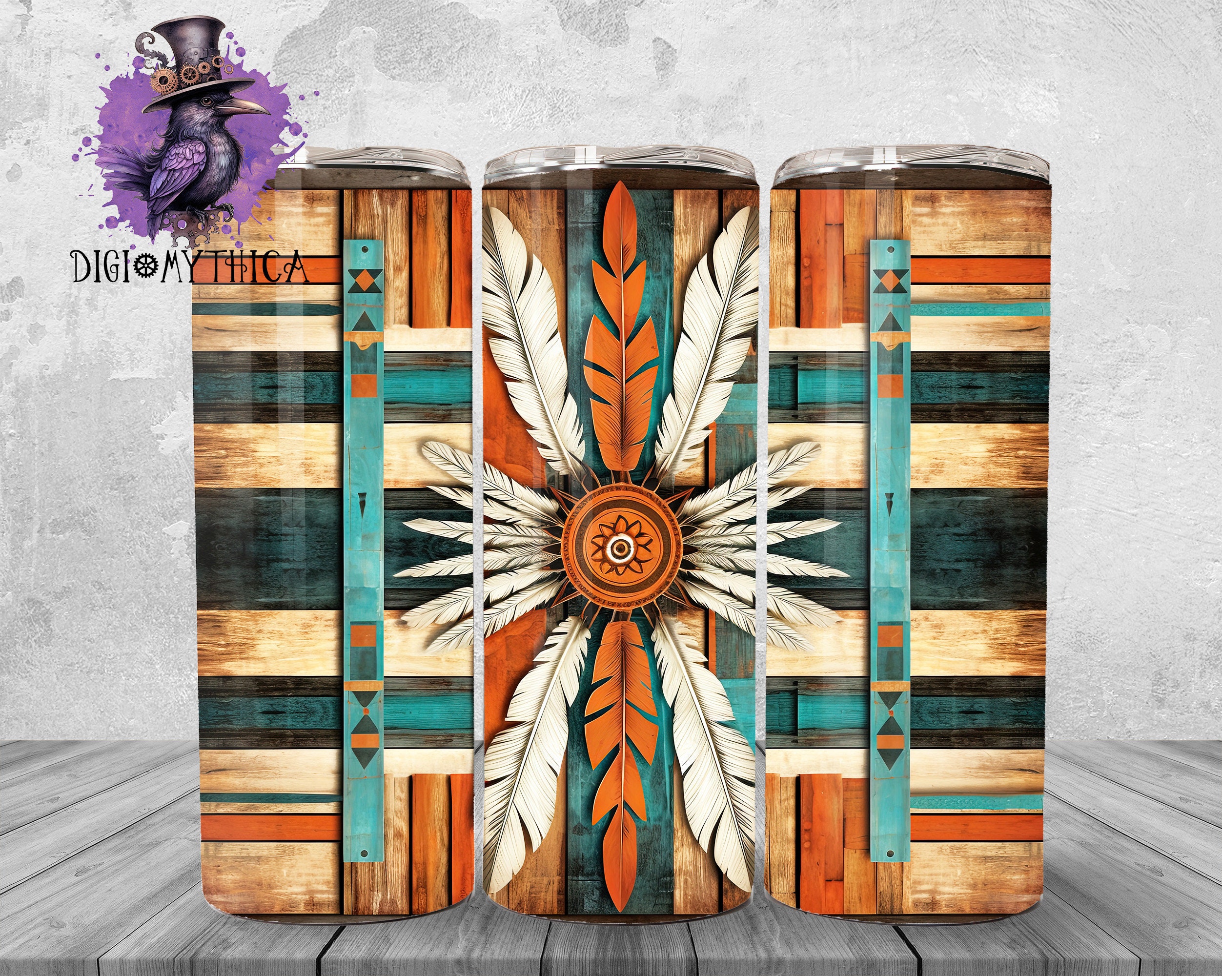 Native American Tumbler Wrap Png, 20oz Tribal Tumbler Background Design ...