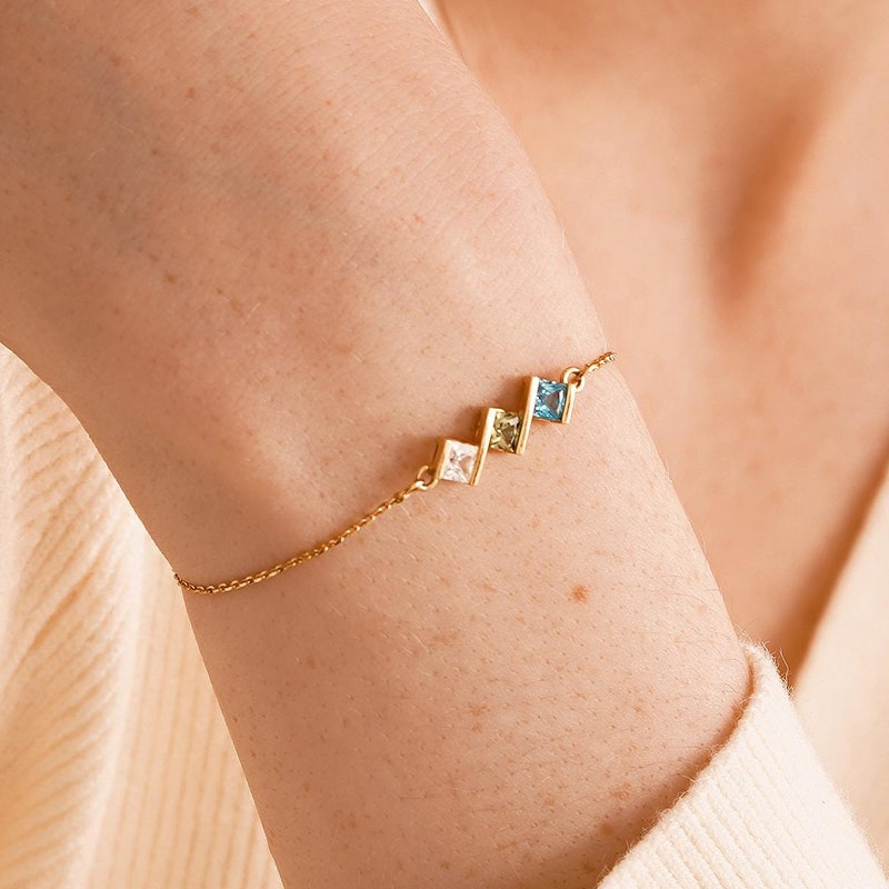 Birthstone Bracelet - Etsy