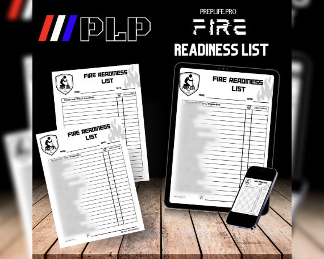 FIRE READINESS CHECKLIST | Emergency Prep, Evacuation Checklist ...