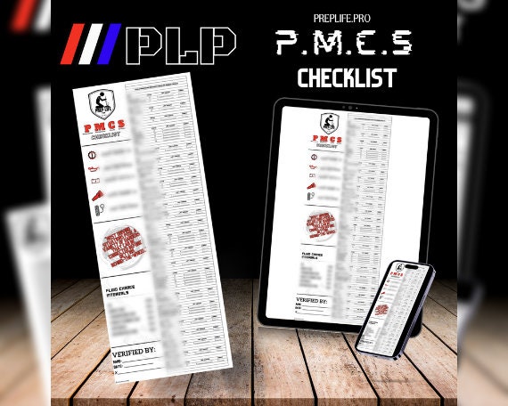 PMCS VEHICLE CHECKLIST | Emergency Prep, Evacuation Checklist ...
