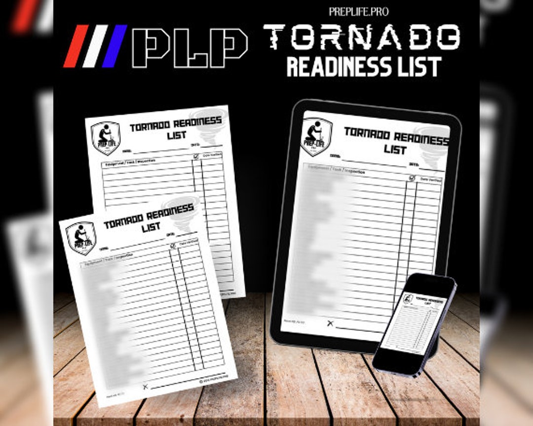 TORNADO READINESS CHECKLIST | Emergency Prep, Evacuation Checklist ...