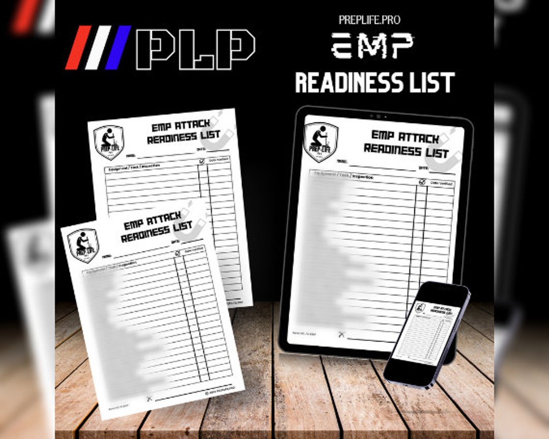 EMP READINESS CHECKLIST | Emergency Prep, Evacuation Checklist ...