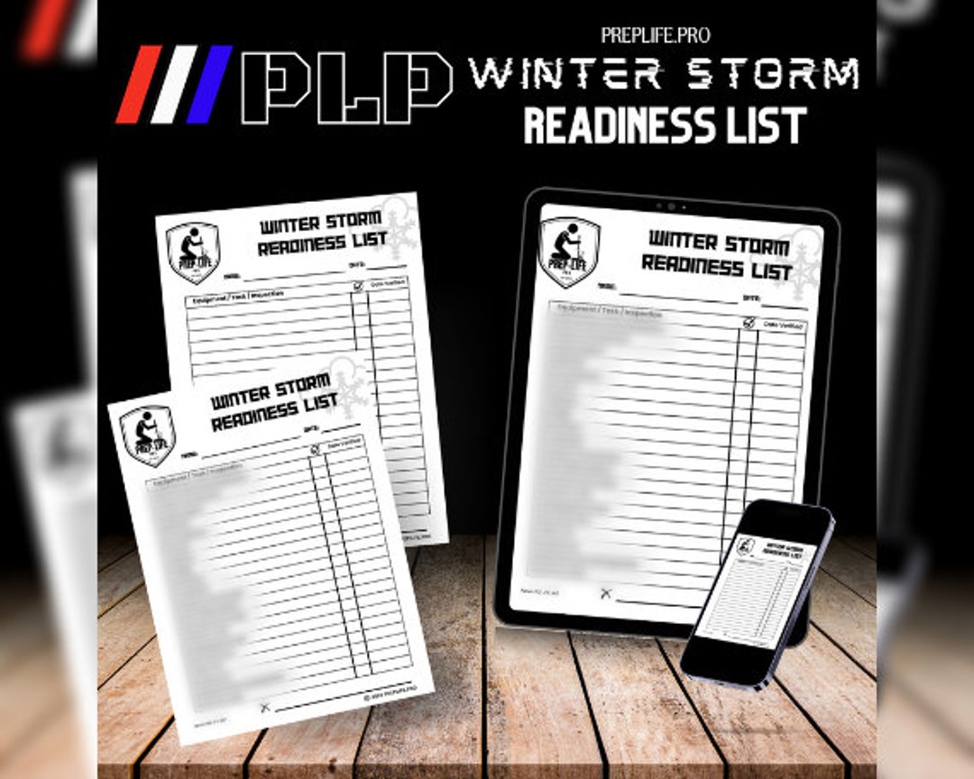 WINTER STORM READINESS Checklist | Emergency Prep, Evacuation Checklist ...