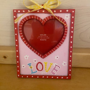 Hand Painted Heart Picture Frame, Valentines Day, Love, - Etsy