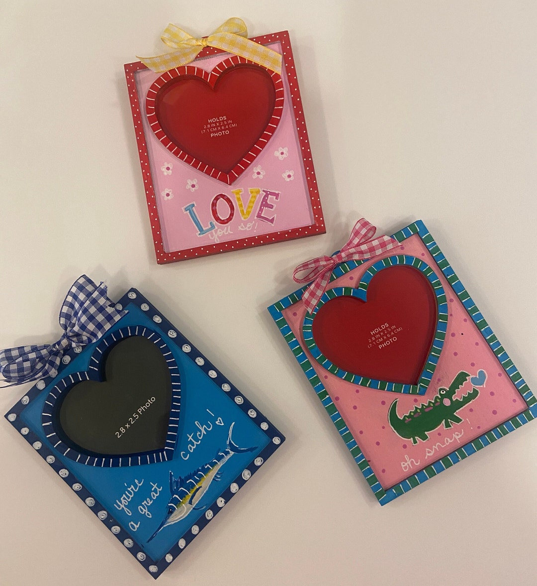 Hand Painted Heart Picture Frame, Valentines Day, Love, - Etsy