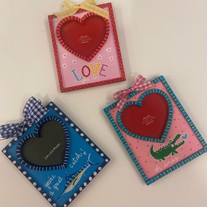 Hand Painted Heart Picture Frame, Valentines Day, Love, - Etsy