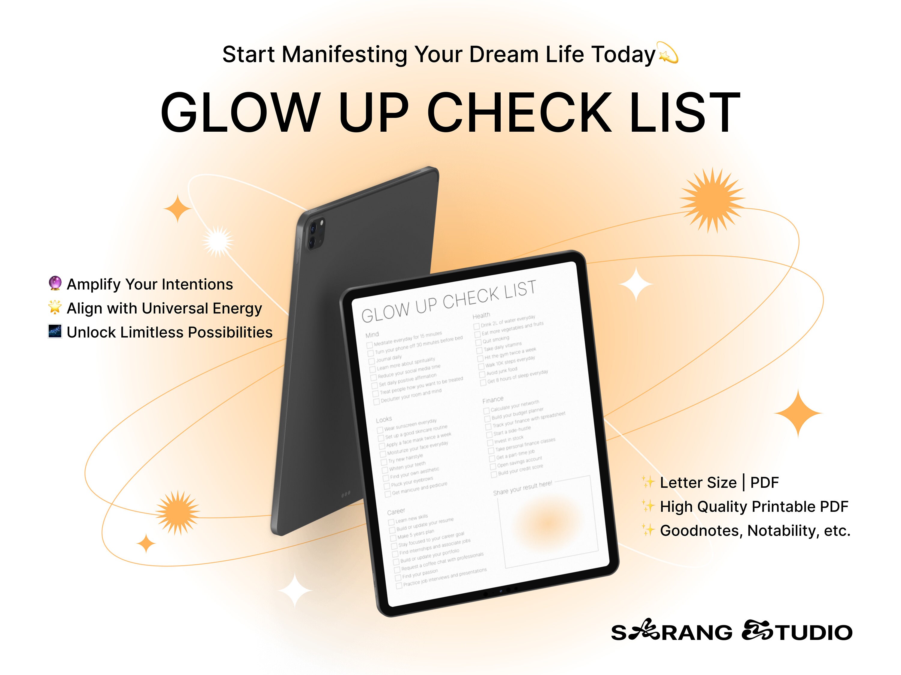 Glow up Checklist | Manifestation Exercise | Manifestation Journal ...