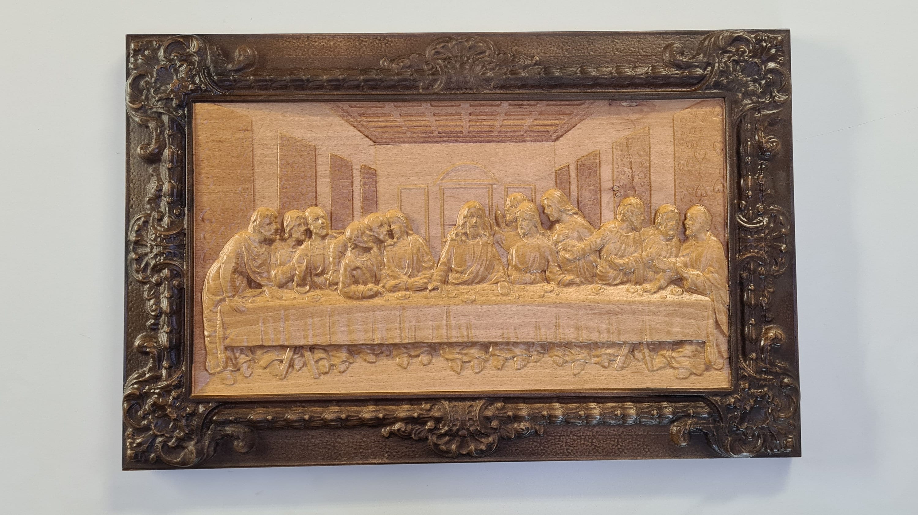 The Last Supper Bas-relief in Wood - Etsy