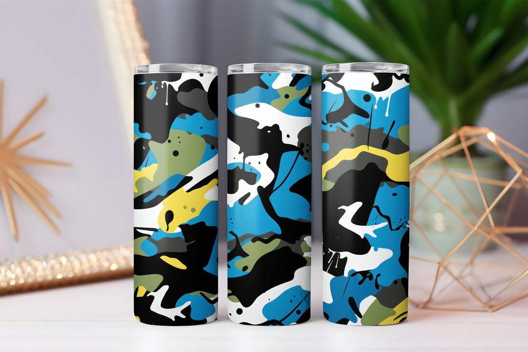 Seamless Tactical Urban Camouflage, 20 Oz Skinny Tumbler Sublimation ...