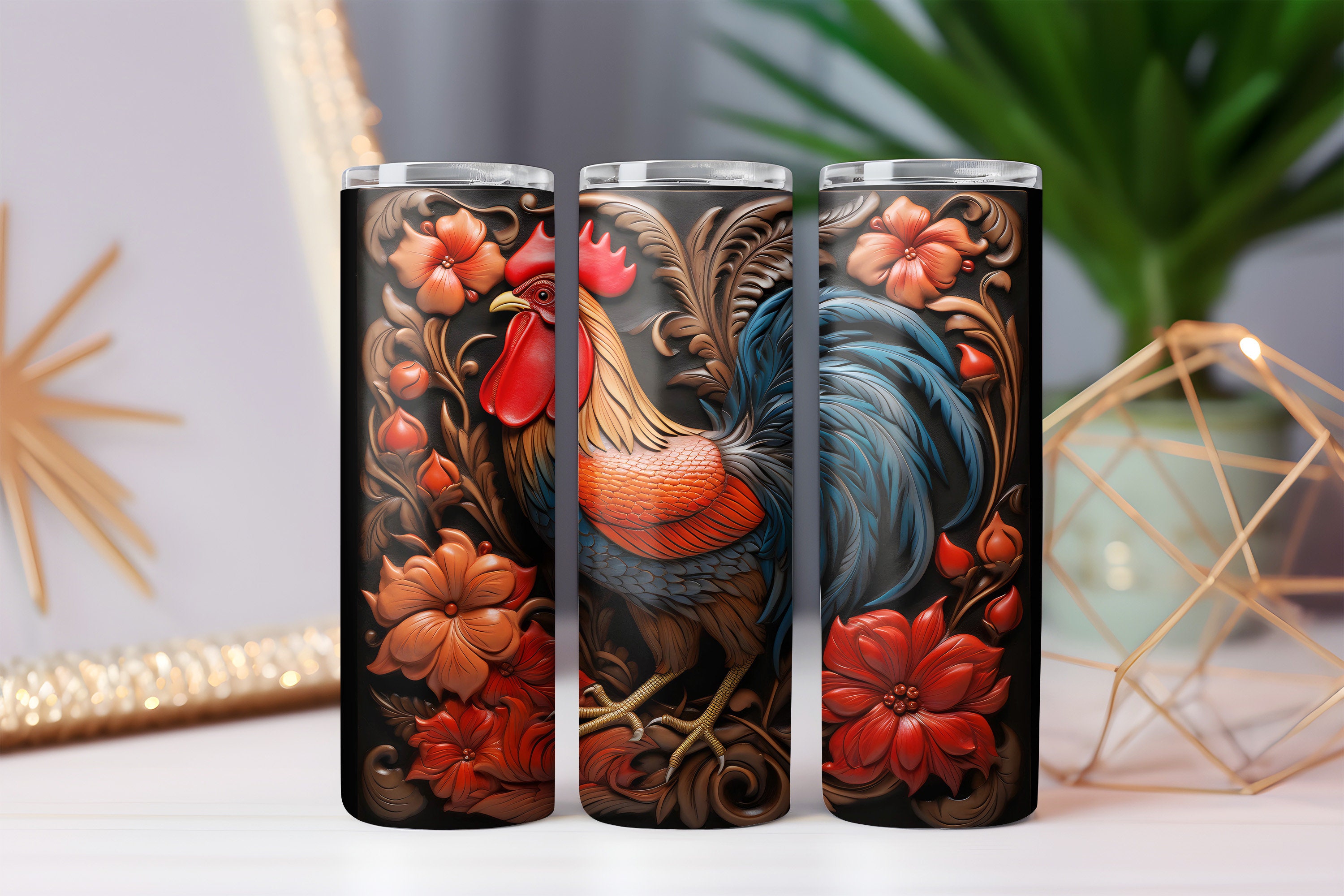 3D Tooled Leather Tumbler Bundle, Straight Tumbler, Design Bundle ...