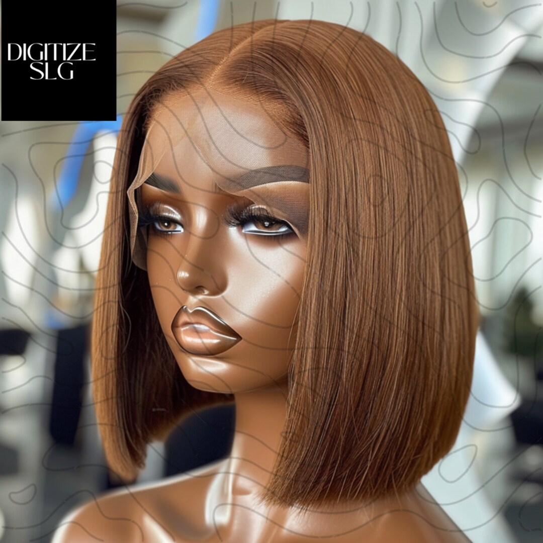 Brown Bob Wig,mid Journey Prompt, Lace Front Wig, Hair Stock Images ...