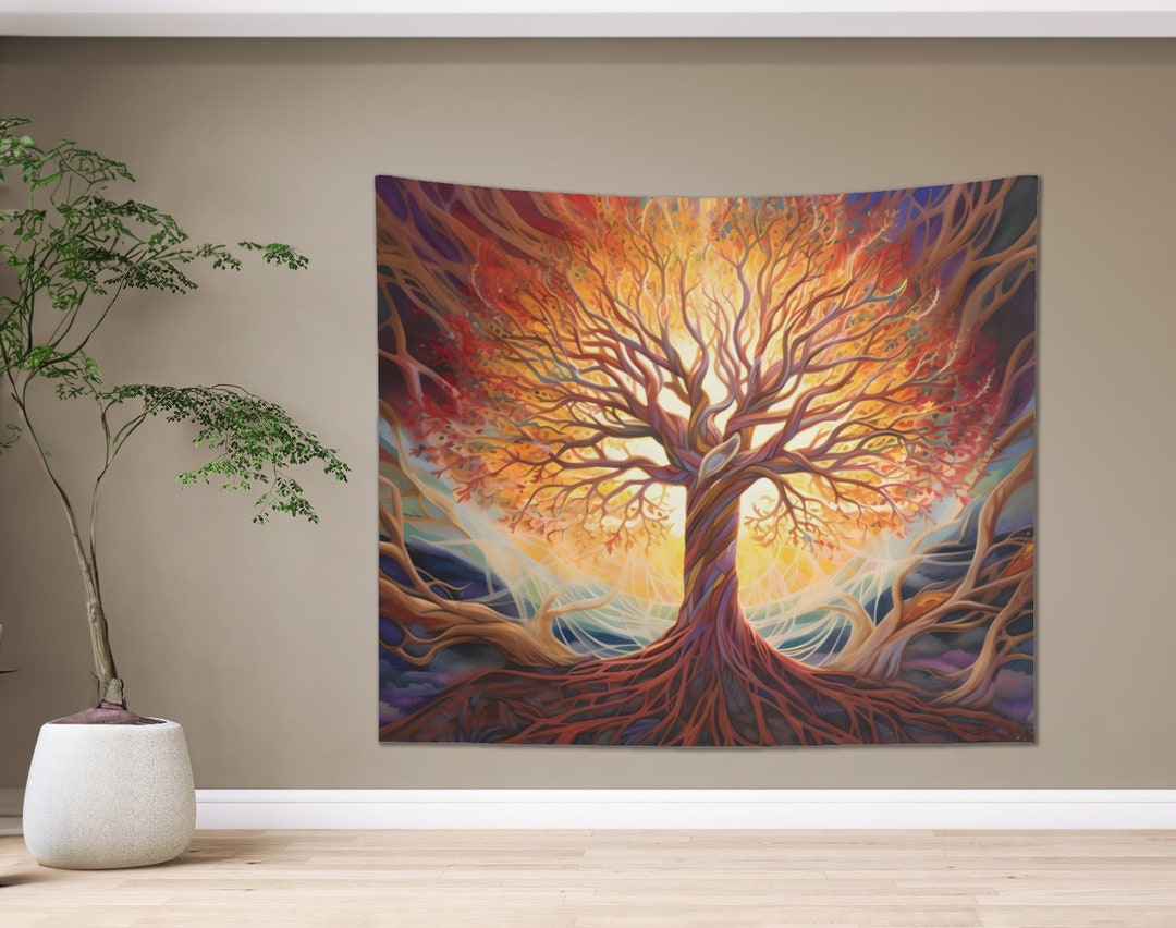 Tree of Life Hippie Tapestry I Wall Hanging I Bedroom Dorm Living Room ...