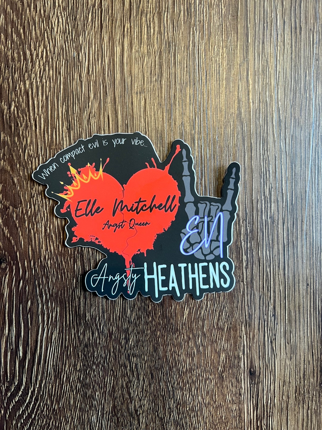 Elle Mitchell/ember Nicole Angsty Heathen Sticker - Etsy