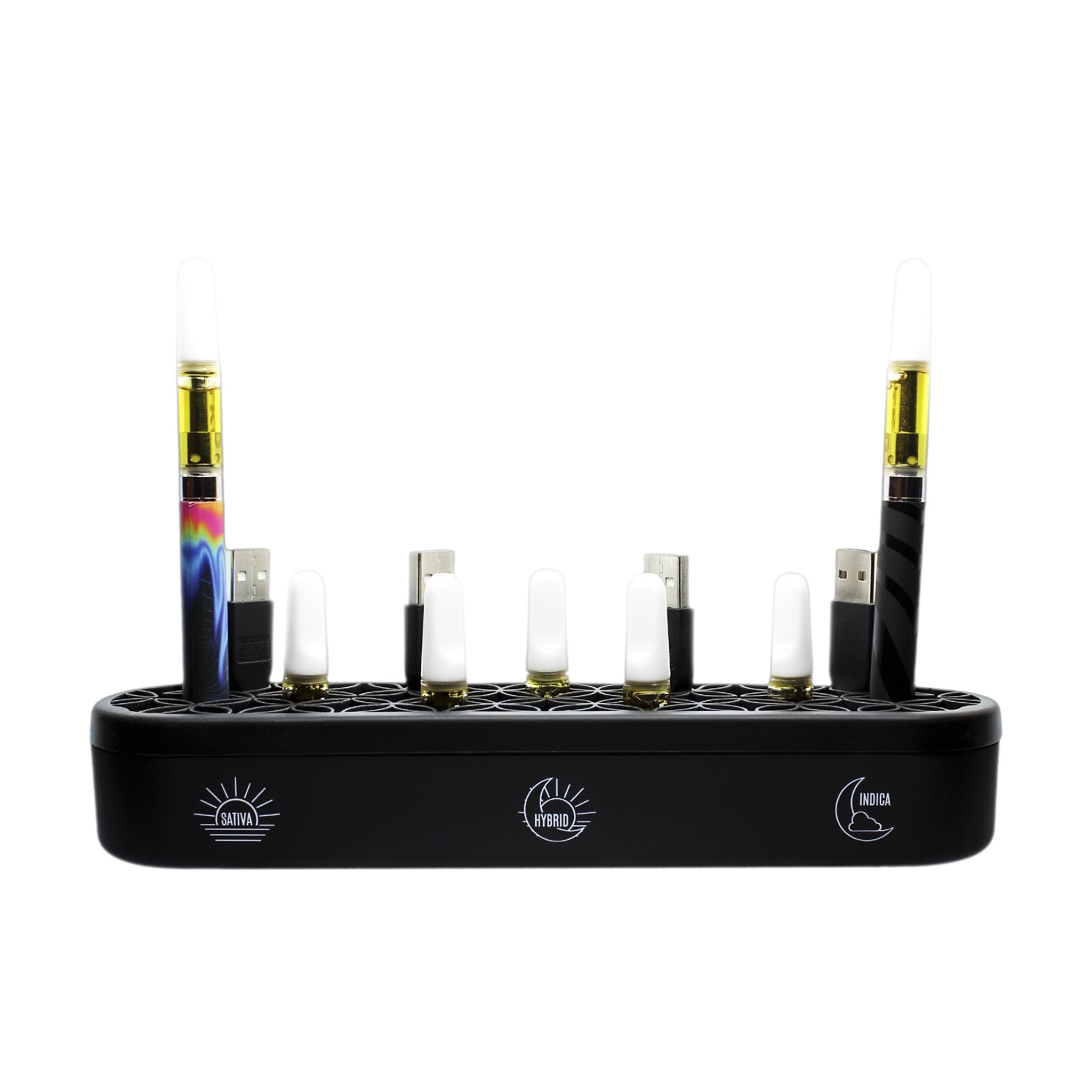 Straindaddy 510 Cartridge Caddy Vape Pen & USB Charger Holder / Desktop ...