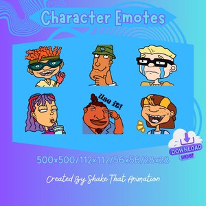 90s Sporty Kids Show Emote Pack, 90s Themed Emotes/ Streamer/ Gamer ...