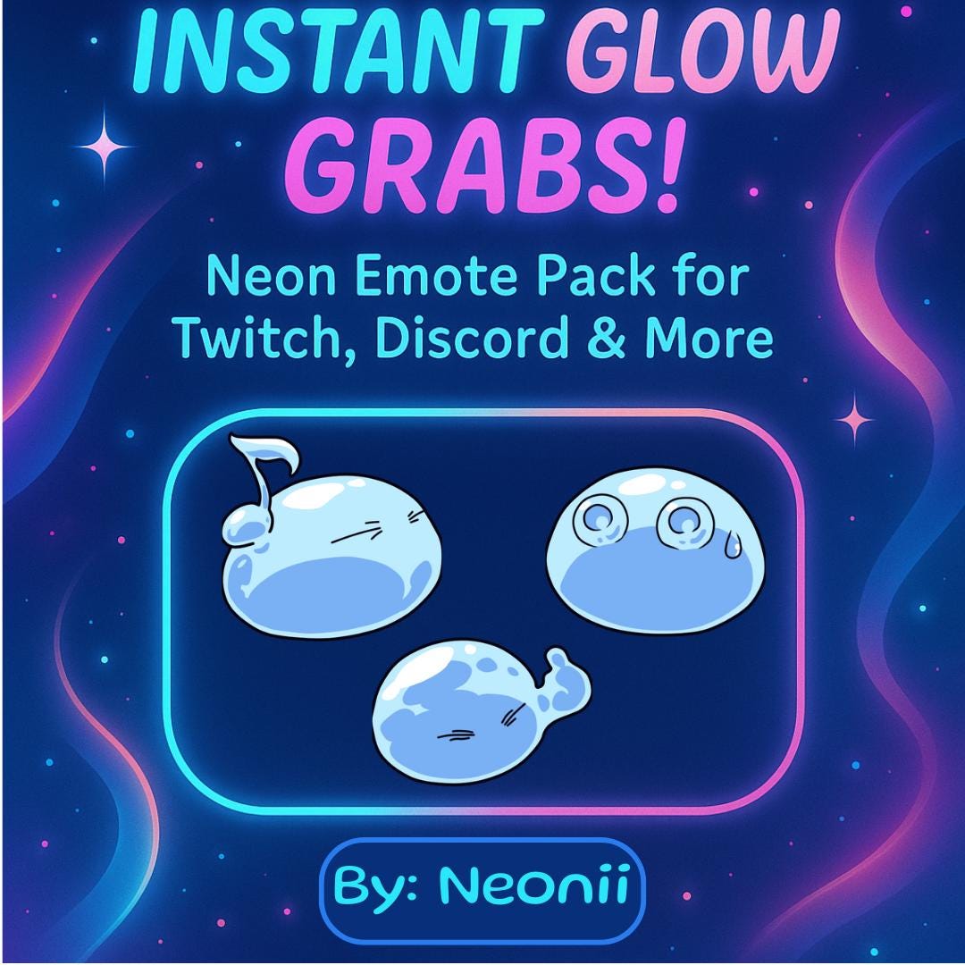 Anime Slime Emote Pack, Funny Cute Slime Emotes/ Streamer/ Gamer/ Emote ...