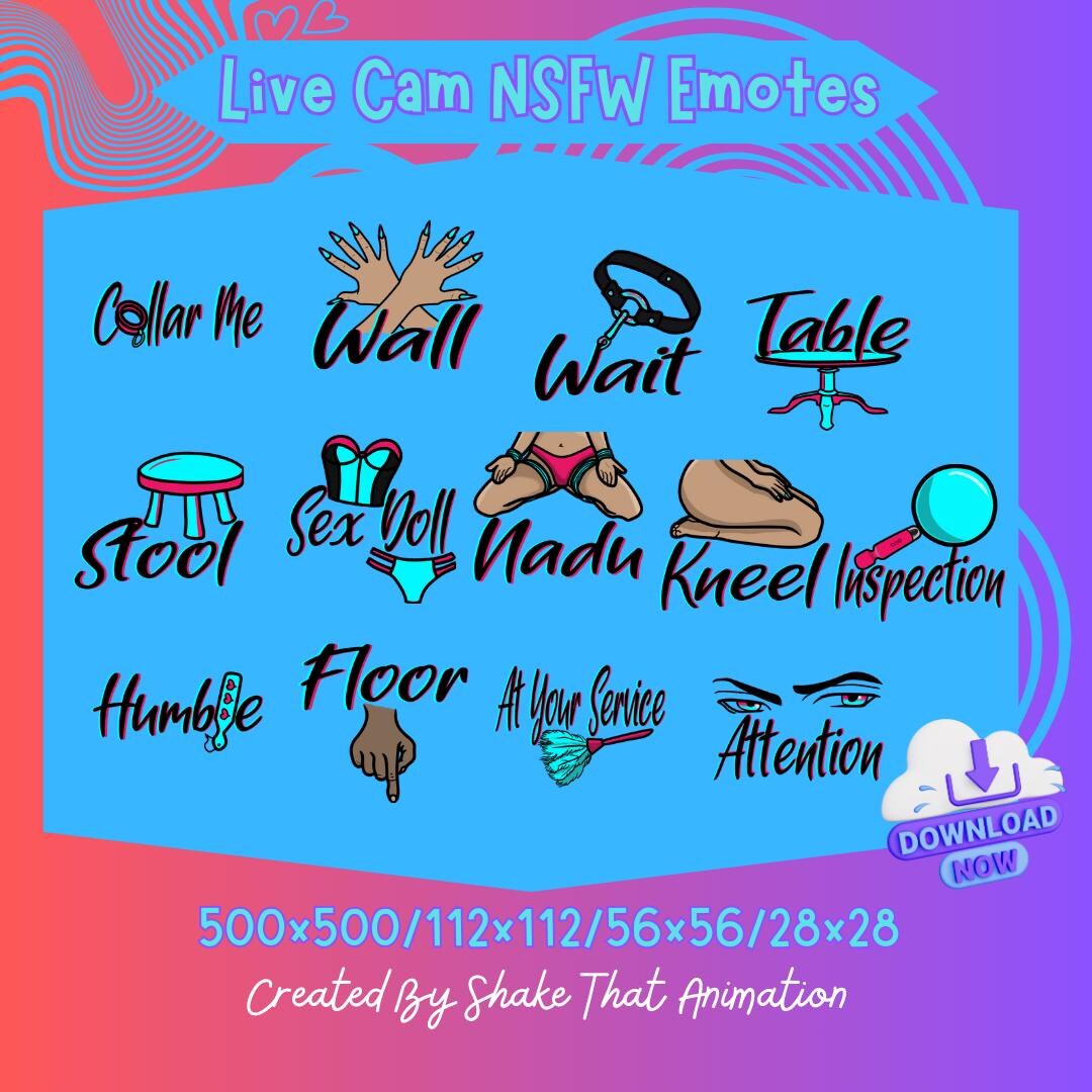 Dom/sub Commands Emote Pack, Emote Commissions/ Premade Emote/ Streamer ...