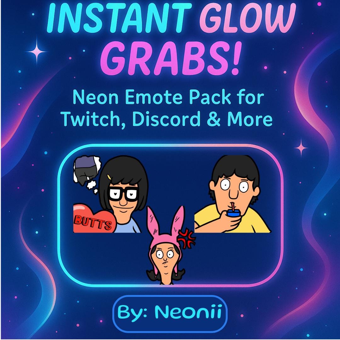 Burger Family Show Emote Pack Adult Animation Emotes/ Streamer/ Gamer ...