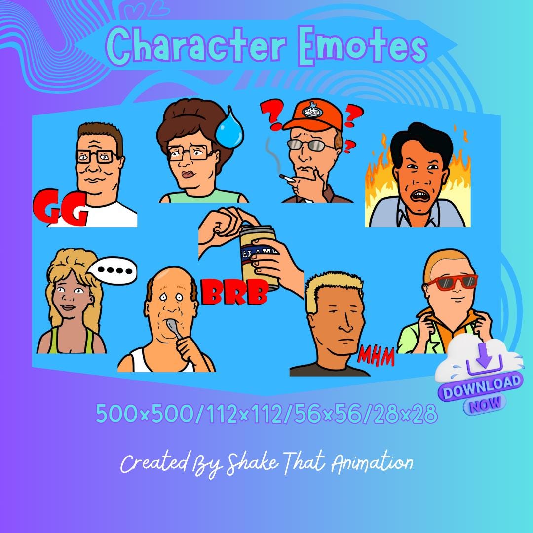 Propane Guy Show Emote Pack Adult Animation Emotes/ Streamer/ Gamer ...