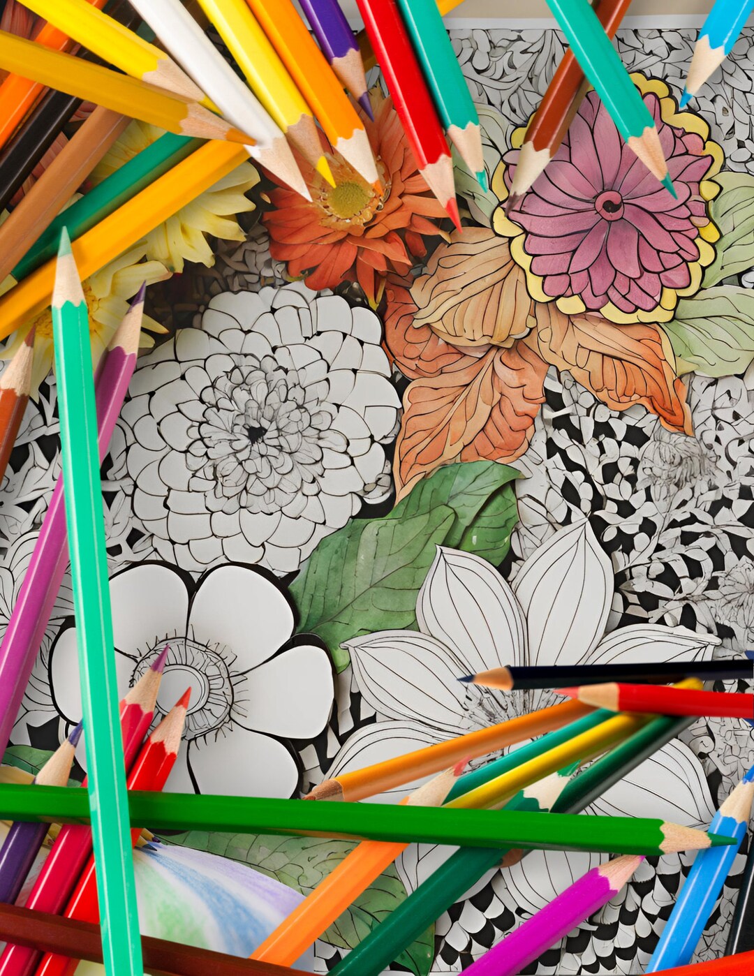 Coloring Book Zentangle With Flowers - Discover the Beautiful World of ...