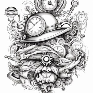 30 Crazy Steampunk Mushroom Houses Coloring Pages Part 3 A Fantastic ...