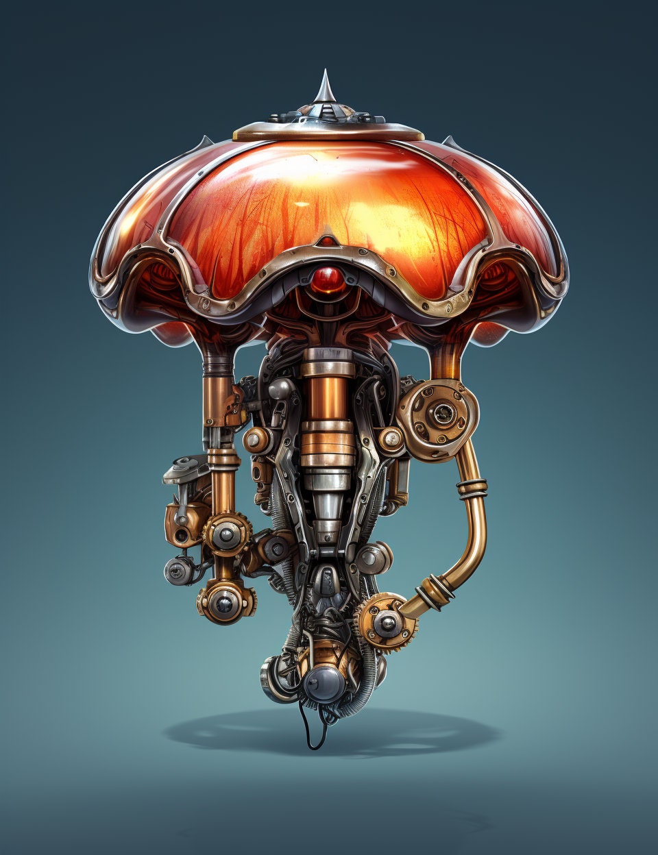 Steampunk Mushroom Coloring Book: Discover the Mechanical Wonderland of ...