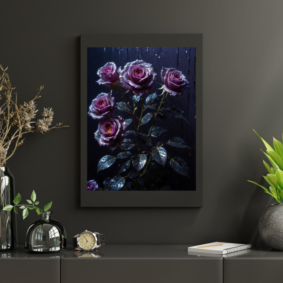Unique Rose Artwork, Perfect Wall Decoration - Great Wall Design - Wall ...