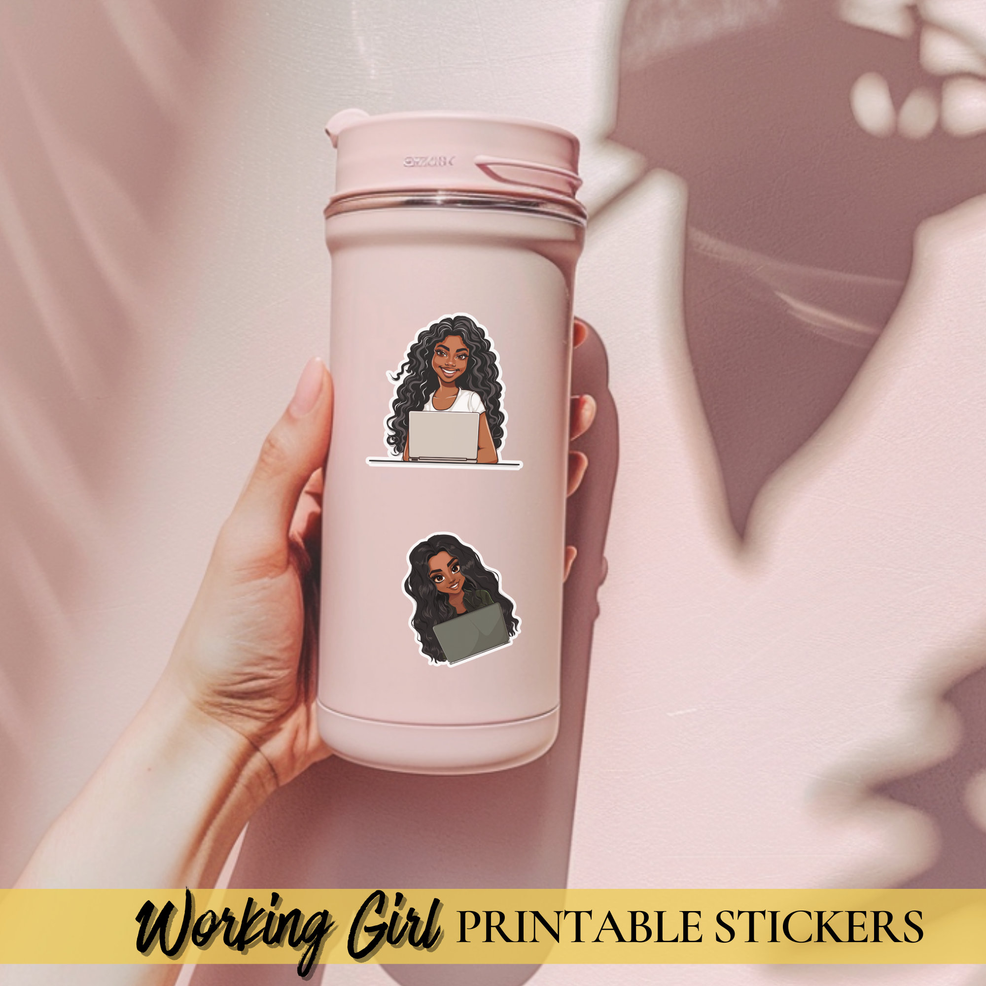 Black Girl Sticker Set Black Women Stickers Business Woman Stickers ...