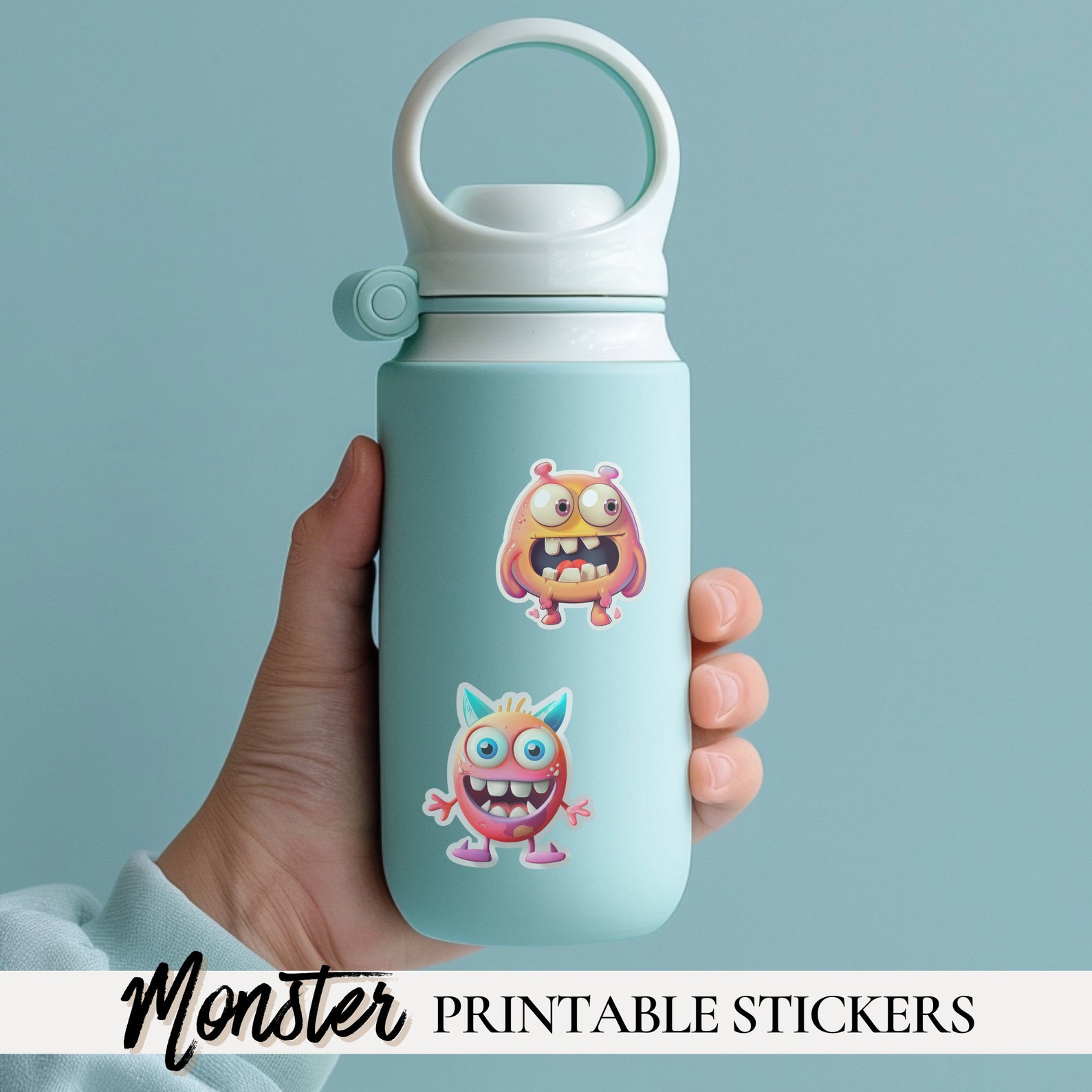 Animated Monsters Stickers Set - Creepy Monster Sticker - Journal ...
