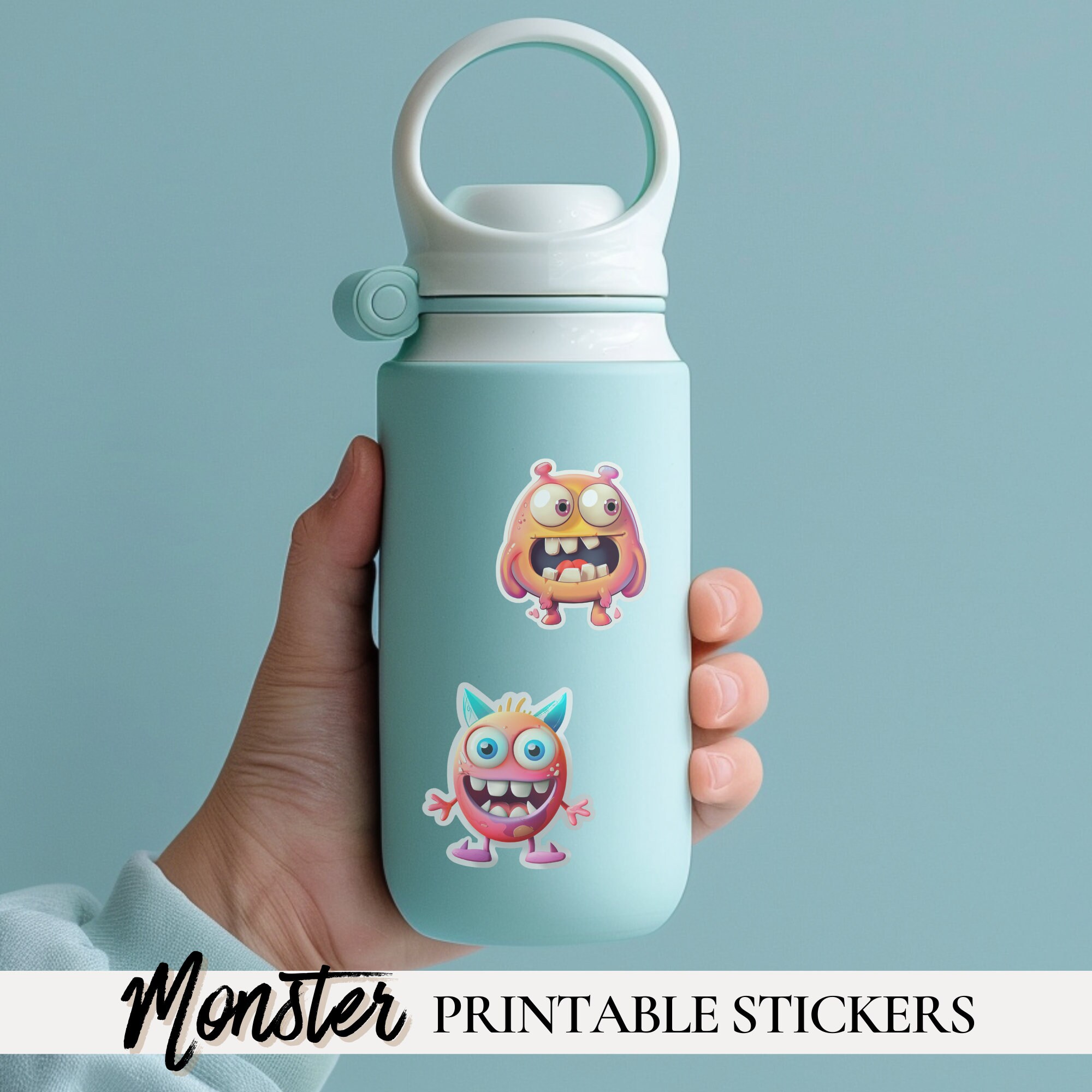 Animated Monsters Stickers Set - Creepy Monster Sticker - Journal ...