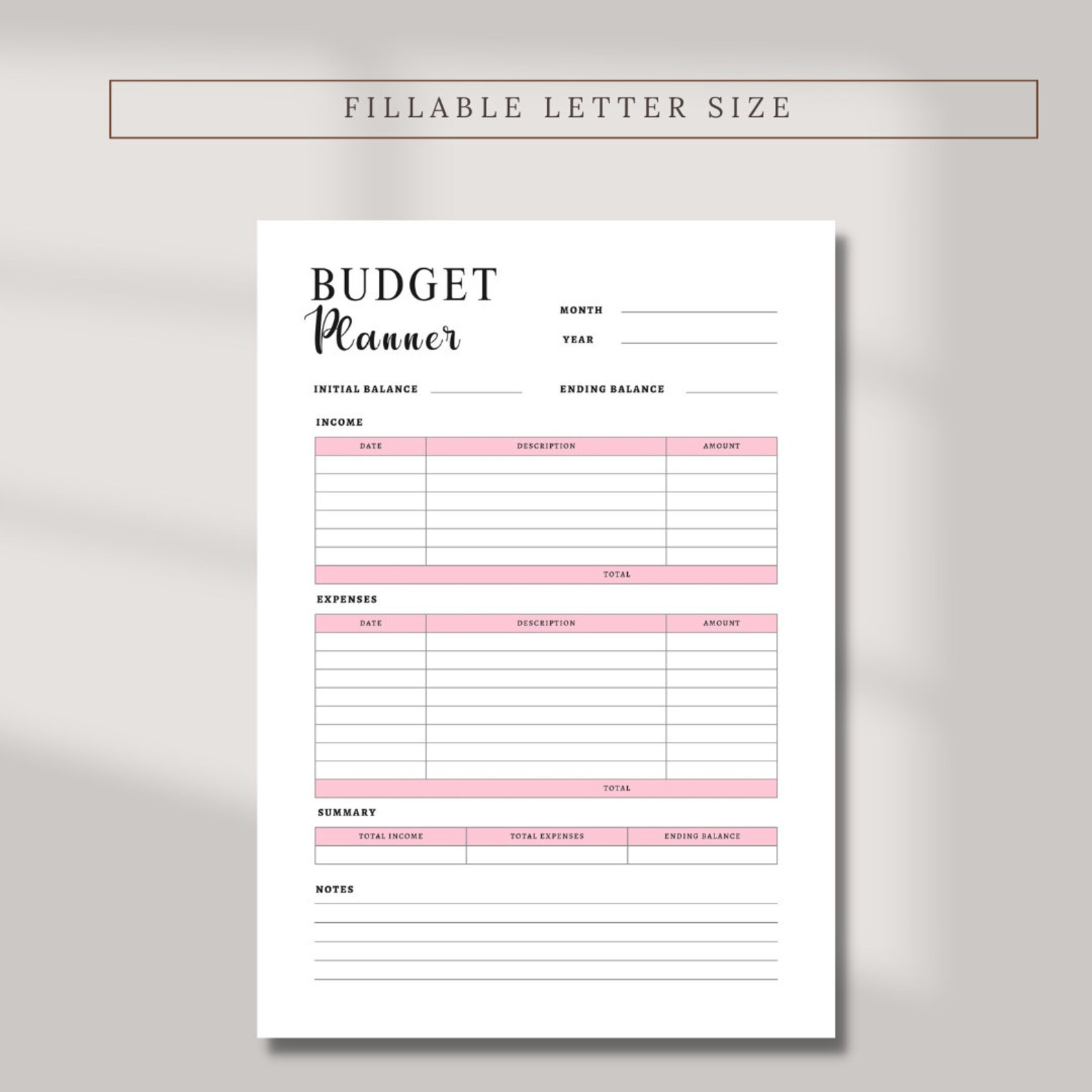 Budget Planner Templates, Financial Savings Tracker Printable Binder ...
