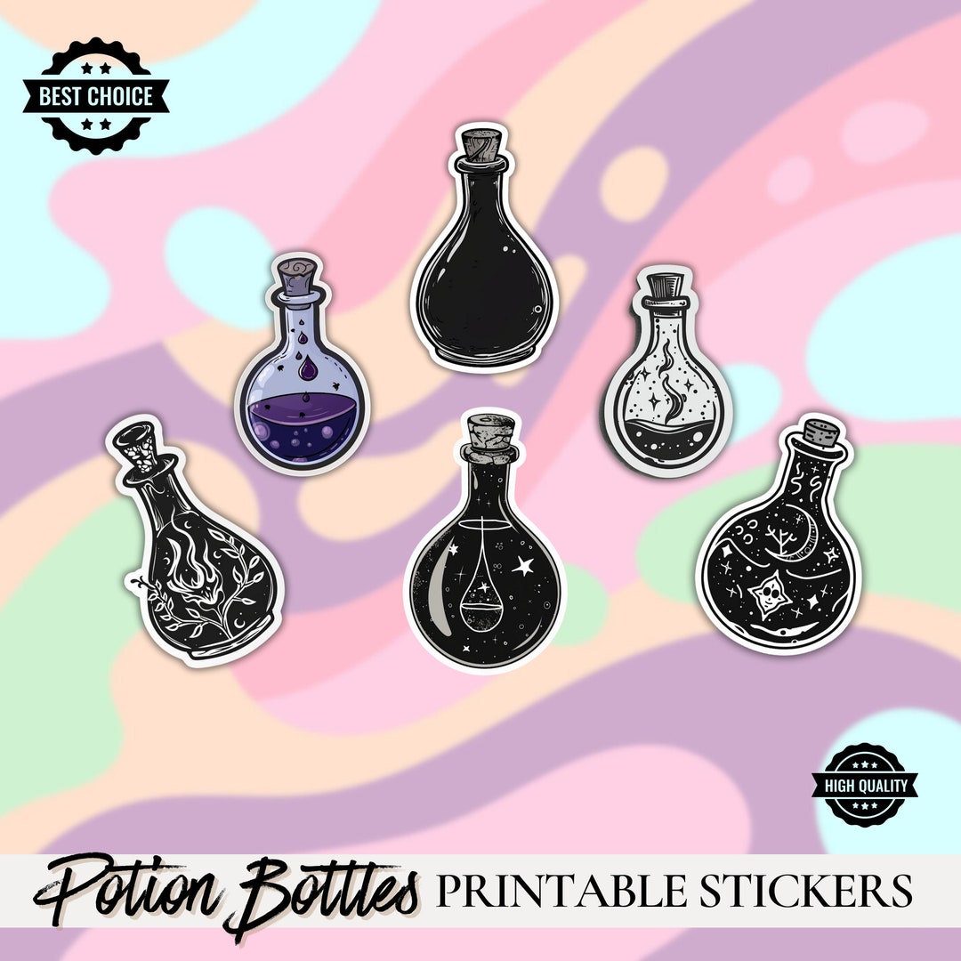 Laptop Potion Stickers - Instant Download Stickers - Journal Printable ...