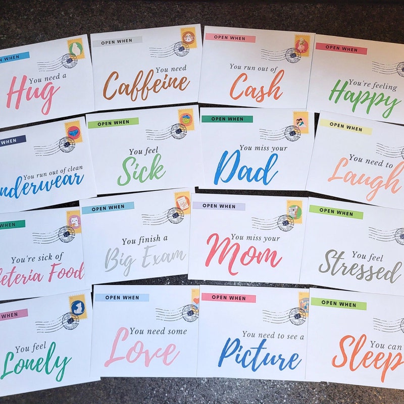 Open When College Envelopes - Etsy