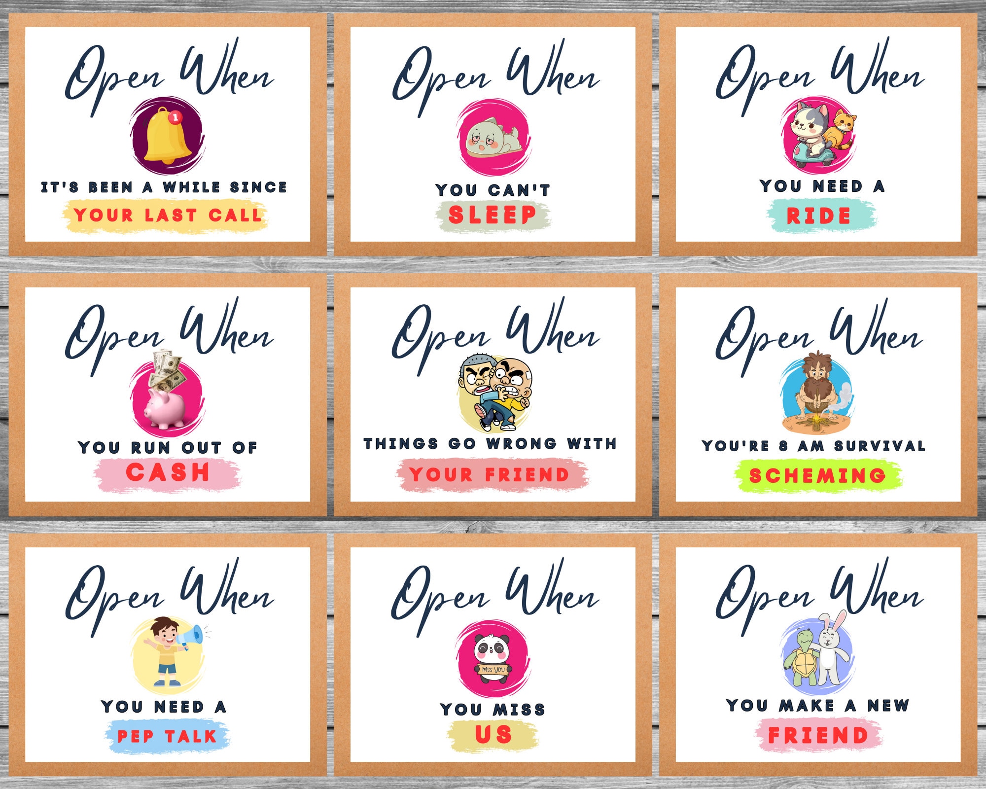 Open When Envelopes | Open When Letters College | College Care Package ...