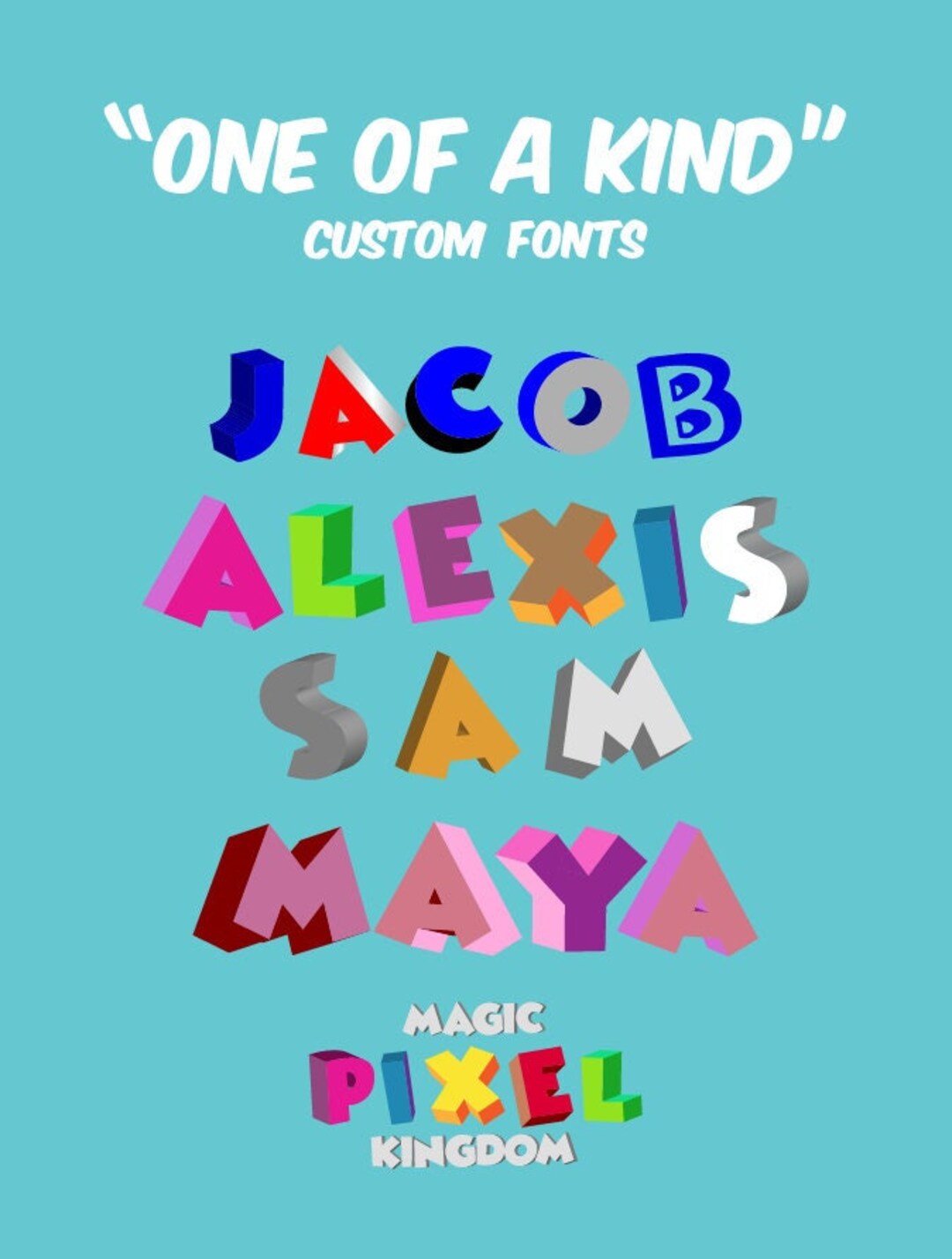 Get a CUSTOM FONT Name/logo/phrase File for Birthday Invitations ...