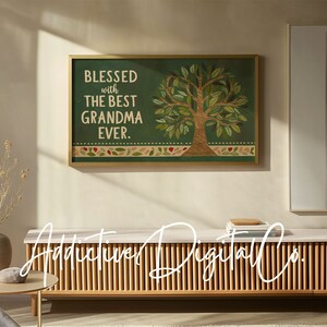 Family Tree Frame Tv Art, Mother's Day Grandmother Art Tv Decor ...