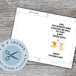 Funny Father's Day Card, Printable Digital Download, 5x7 Father's Day ...