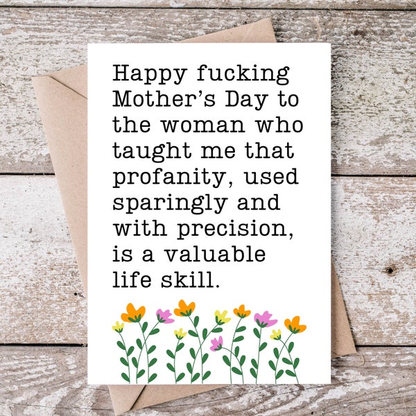 Profanity Card - Etsy