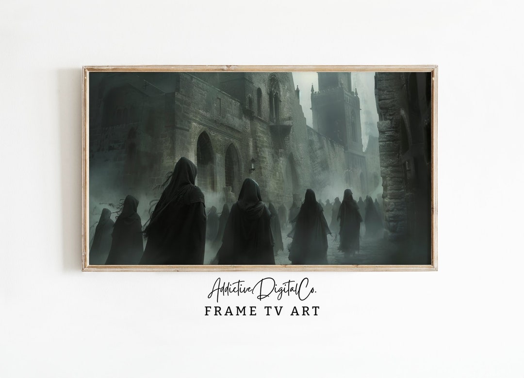 Gothic Cathedral Scene Frame TV Art, Mysterious Medieval Tv Decor, Dark ...